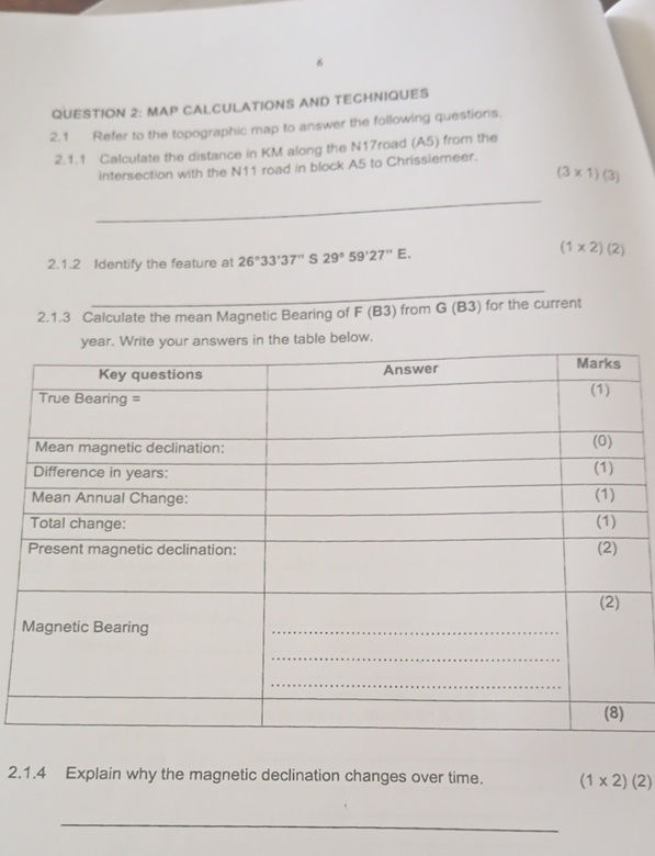 QUESTION 2: MAP CALCULATIONS AND TECHNIQUES | StudyX