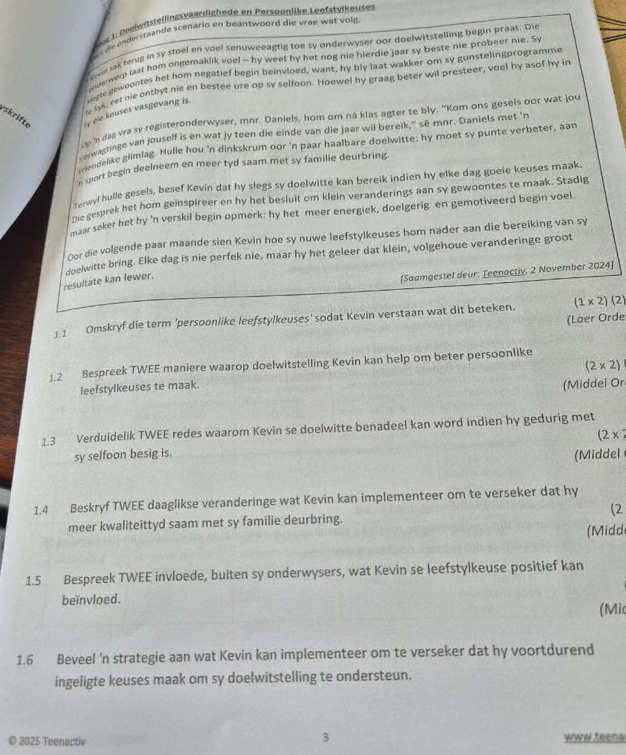 11 Omskryf die term persoonlike