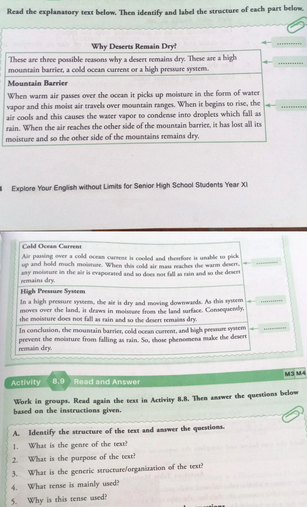 A Identify the structure of the text and | StudyX