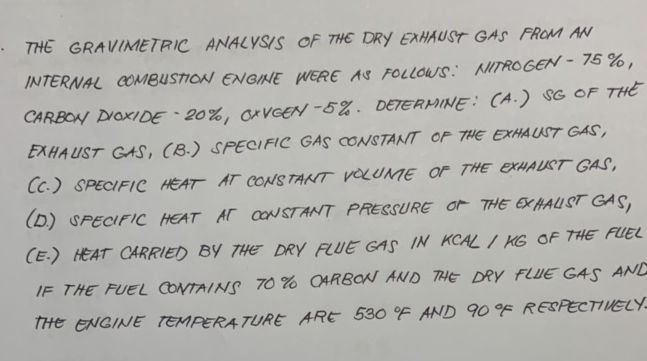 THE GRAVIMETRIC ANALYSIS OF THE DRY EXHAUST | StudyX