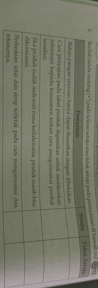 Berilah tanda centang () pada kolom setuju | StudyX