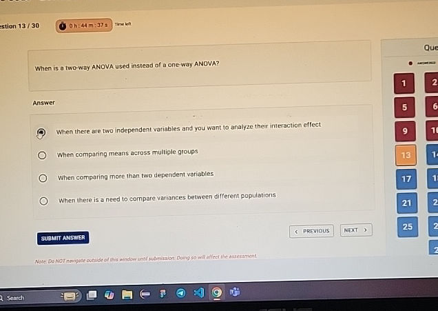 When is a two-way ANOVA used instead of a | StudyX