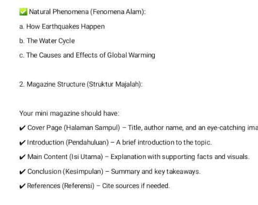 Natural Phenomena (Fenomena Alam) a How | StudyX
