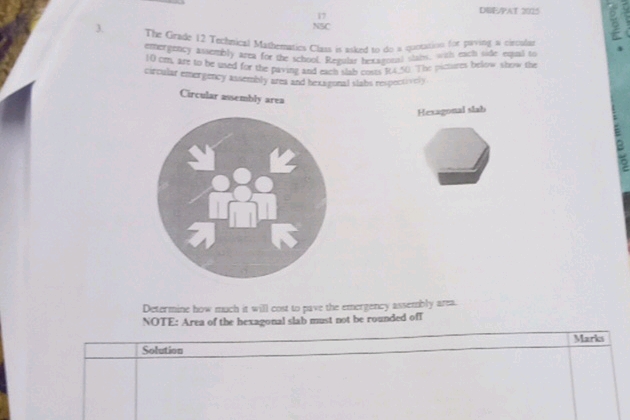 The Grade 12 Technical Mathematics Class is