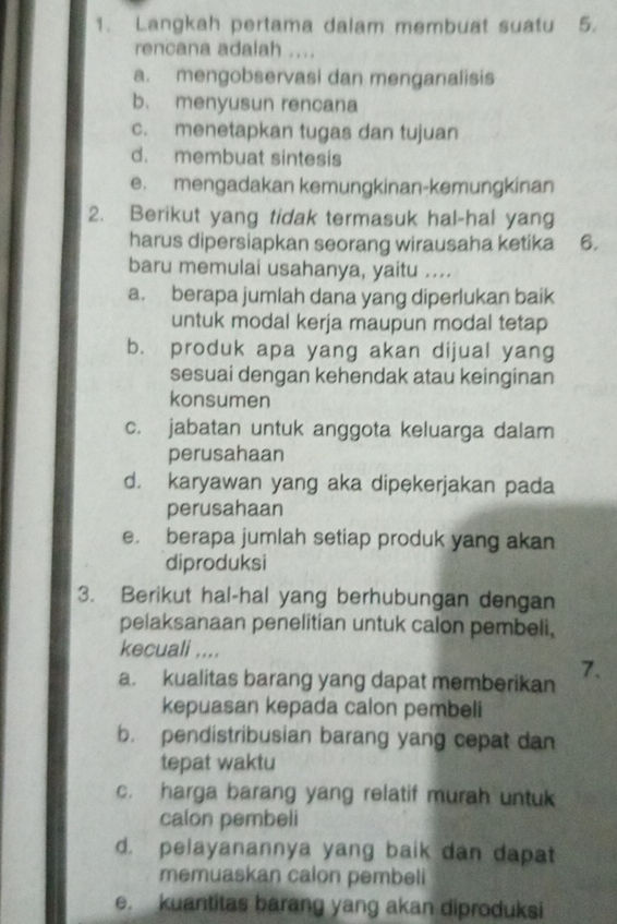 1. Langkah pertama dalam membuat suatu | StudyX