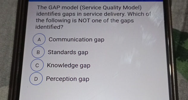 The GAP model (Service Quality Model)