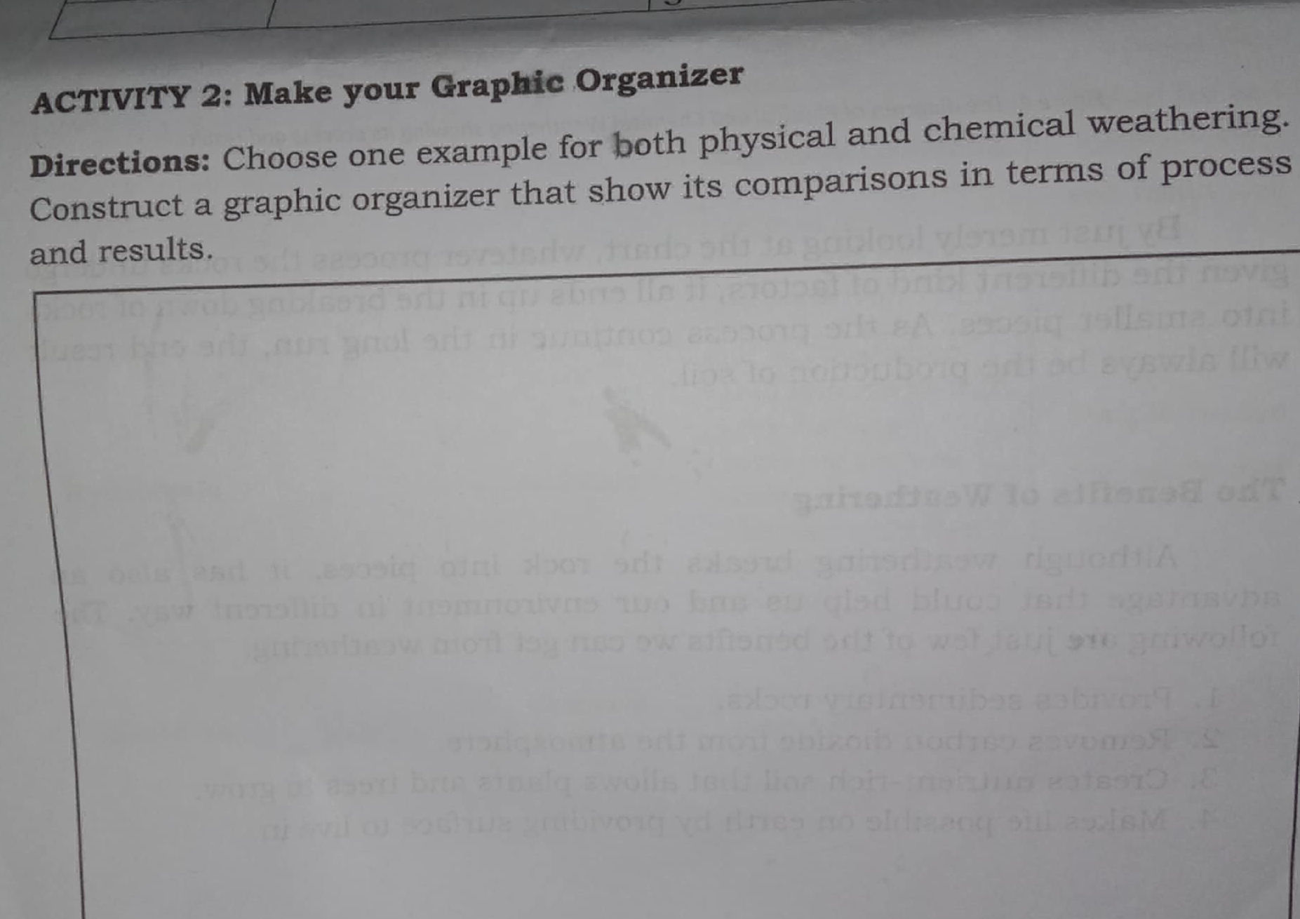 ACTIVITY 2 Make your Graphic Organizer | StudyX