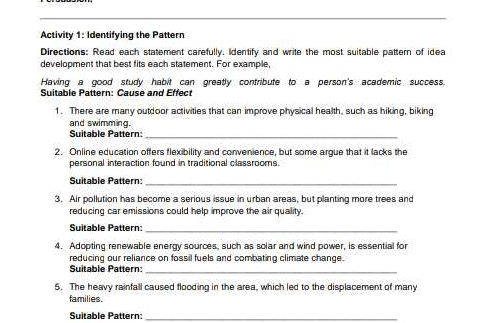 Activity 1 Identifying the Pattern | StudyX