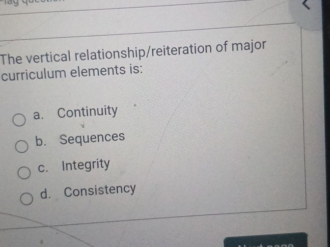 The vertical relationship/reiteration of