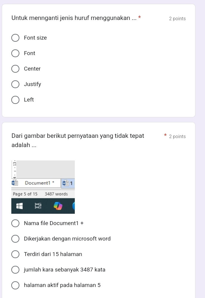 Untuk mennganti jenis huruf menggunakan | StudyX