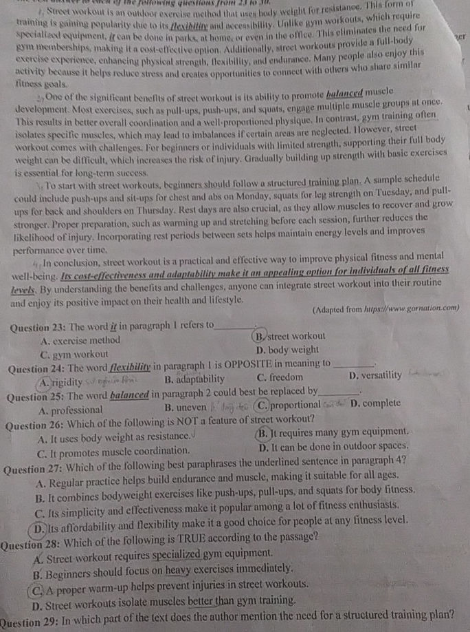Question 23 The word it in paragraph 1 | StudyX