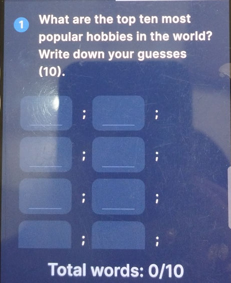 What are the top ten most popular hobbies in | StudyX