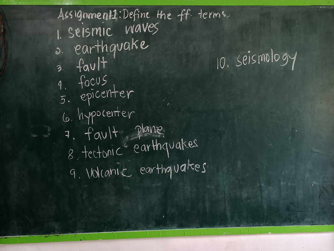 Assignment 1 Define the ff terms 1 seismic | StudyX