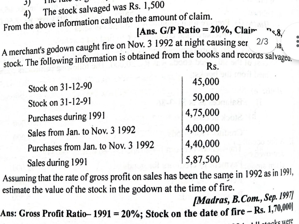A merchants godown caught fire on Nov 3 1992 | StudyX