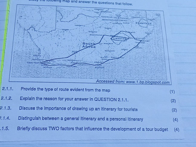 211 Provide the type of route evident from | StudyX