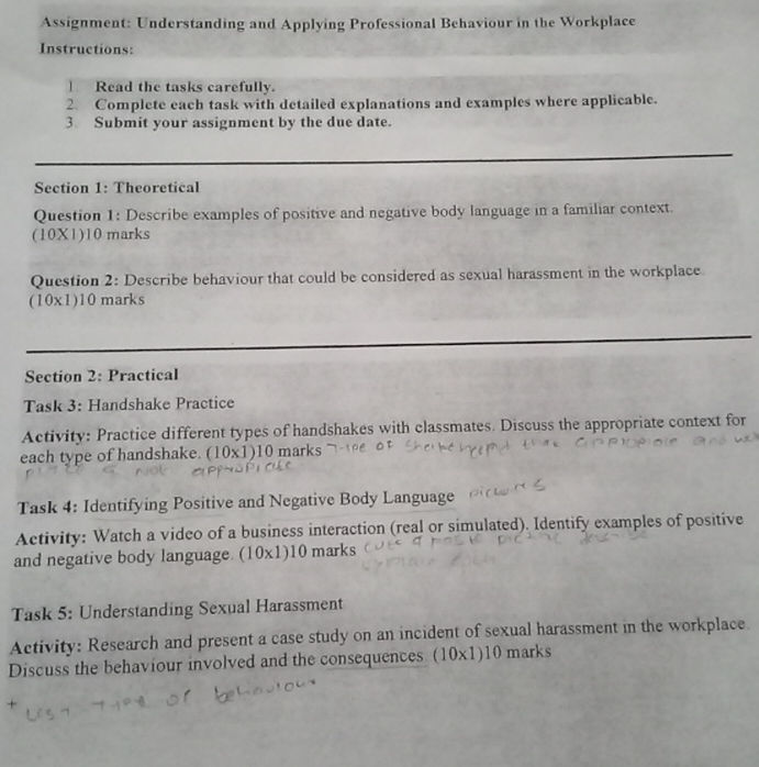 Question 1: Describe examples of positive | StudyX