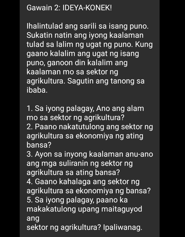 Gawain 2 IDEYA-KONEK Ihalintulad ang sarili | StudyX