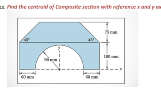 10 Find the centroid of Composite section | StudyX
