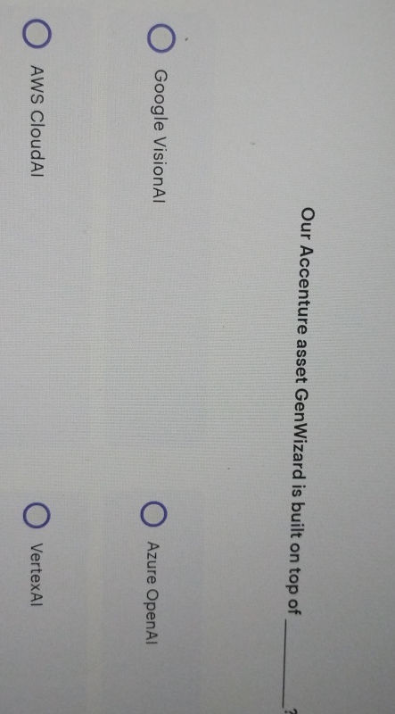 Our Accenture asset GenWizard is built on | StudyX