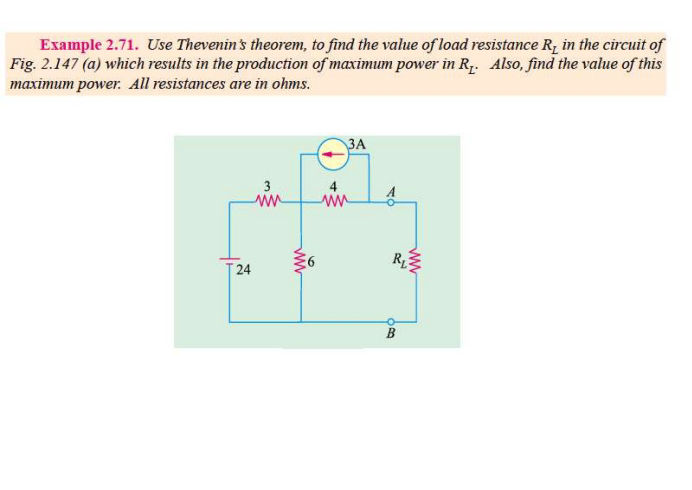 Example 271 Use Thevenins theorem to find | StudyX