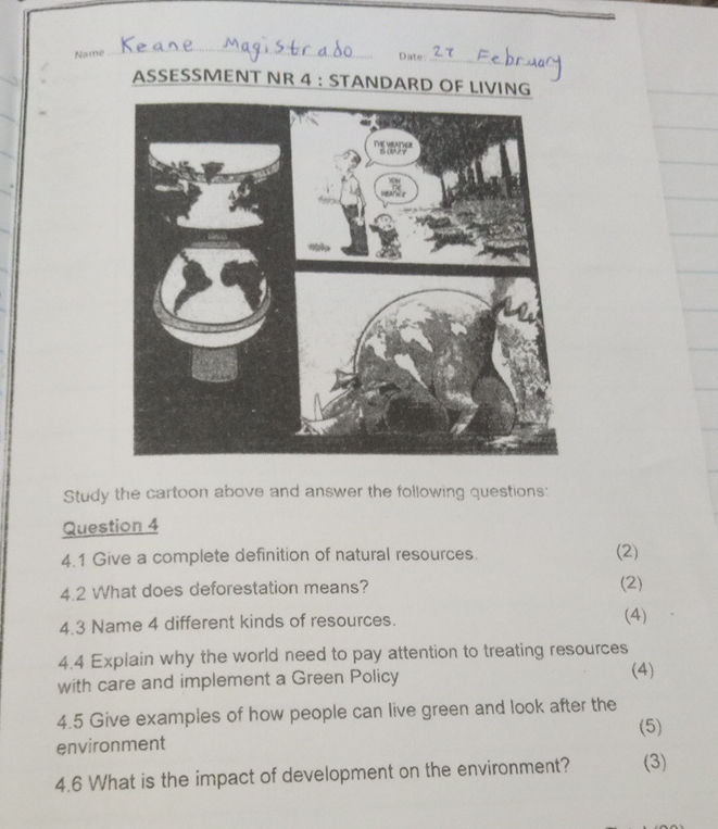 Study the cartoon above and answer the | StudyX