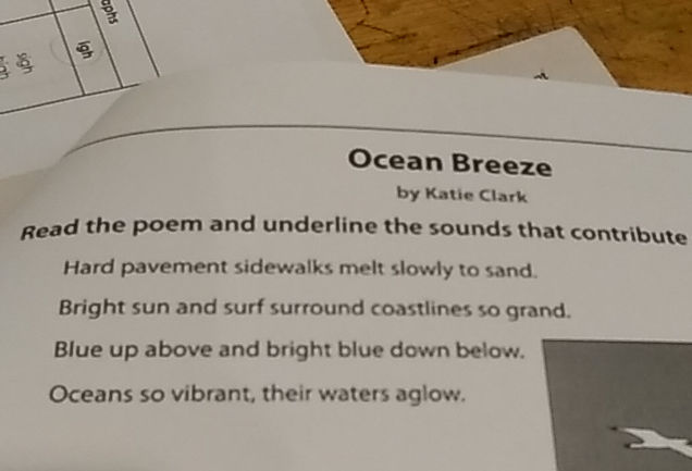 Ocean Breeze by Katie Clark Read the poem