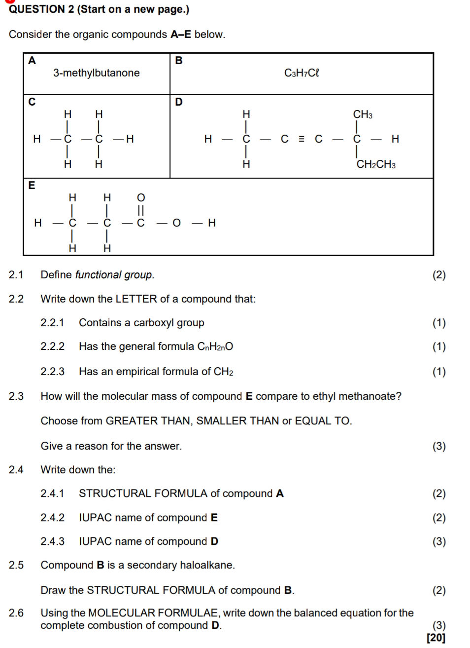 QUESTION 2 (Start on a new page.) Consider | StudyX