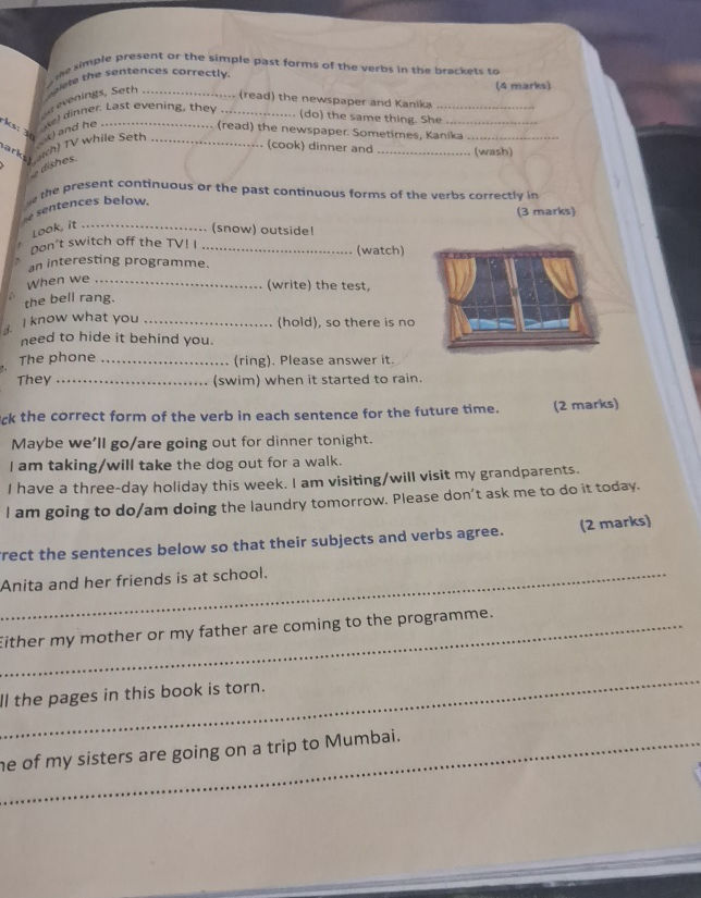 Complete the sentences correctly Last | StudyX