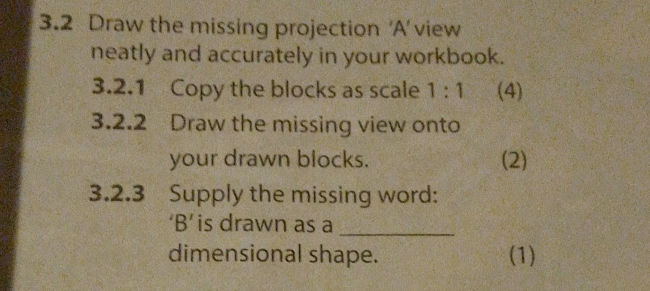 32 Draw the missing projection A view neatly | StudyX