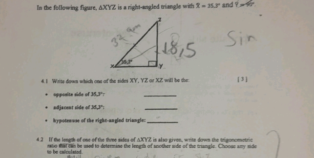 In the following figure ( XYZ) is a | StudyX