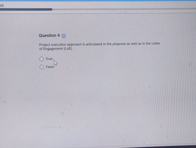 Question 4 Project execution approach is | StudyX