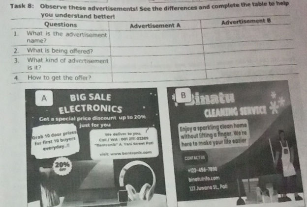 Task 8 Observe these advertisements See the | StudyX