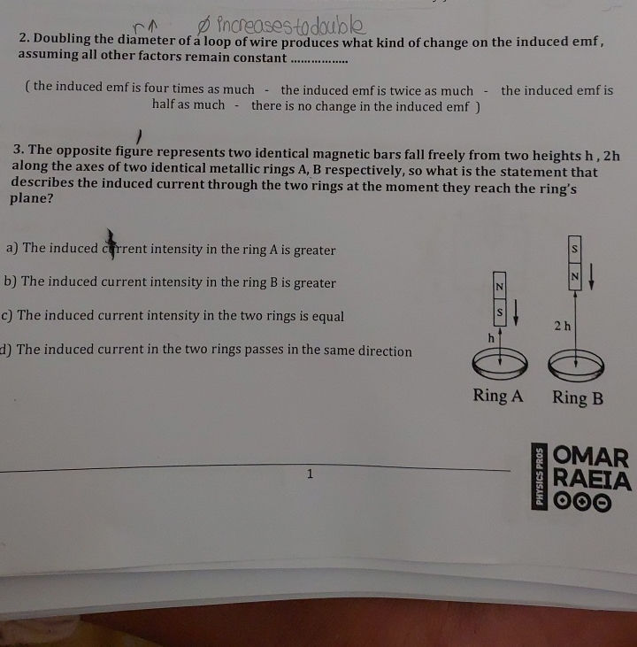 3 The opposite figure represents two | StudyX