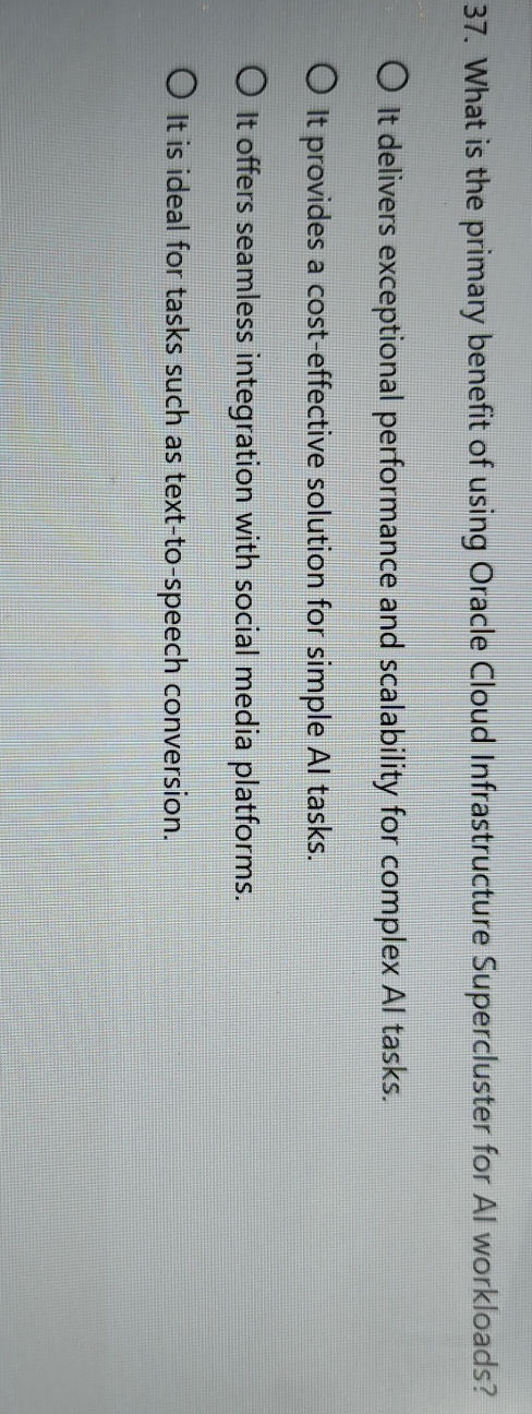 37. What is the primary benefit of using | StudyX