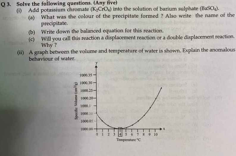 Q3 Solve the following questions (Any five) | StudyX