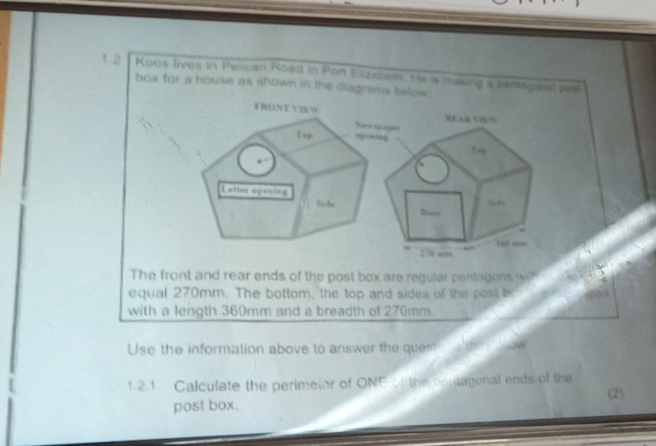 1.2 Koos lives in Pelican Road in Port | StudyX