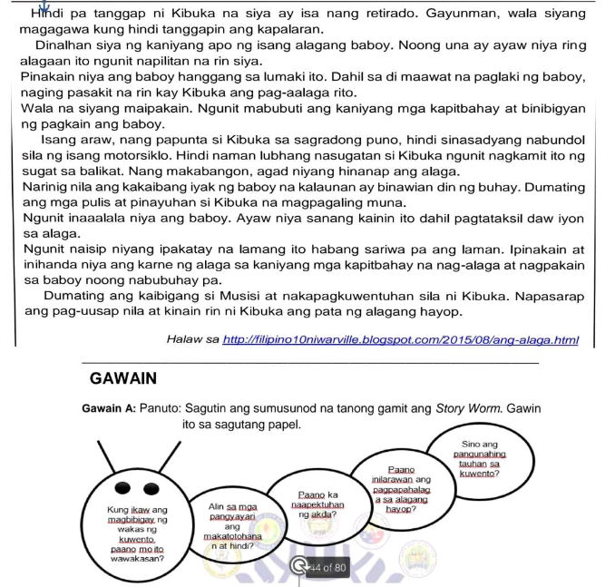 Gawain A Panuto Sagutin ang sumusunod na | StudyX