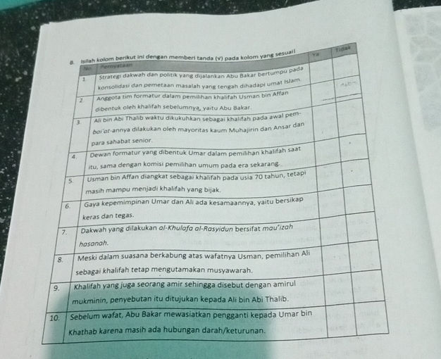 Isilah kolom berikut ini dengan memberi | StudyX