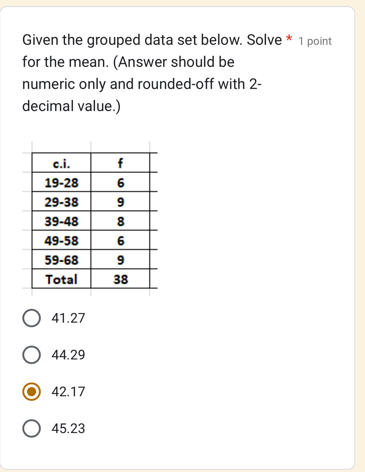 Given the grouped data set below Solve for | StudyX
