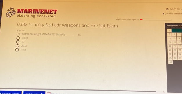 0382 Infantry Sqd Ldr Weapons and Fire Spt | StudyX