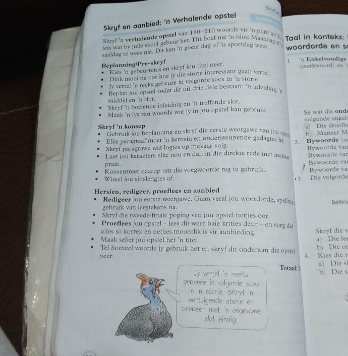 Skryf en aanbied n Verhalende opstel Skryf n | StudyX