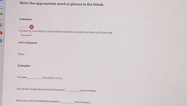 Write the appropriate word or phrase in the | StudyX