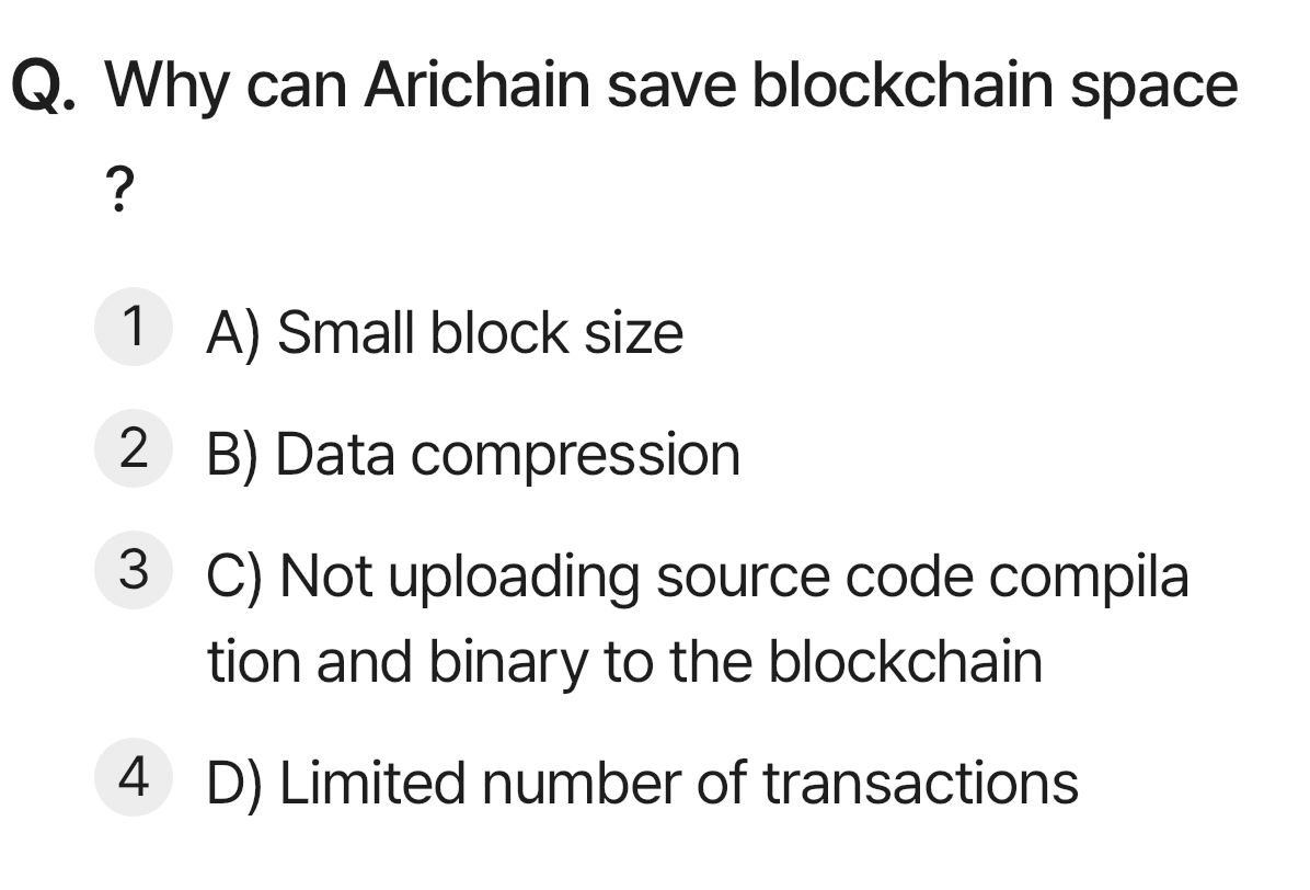 Q Why can Arichain save blockchain space 1 | StudyX