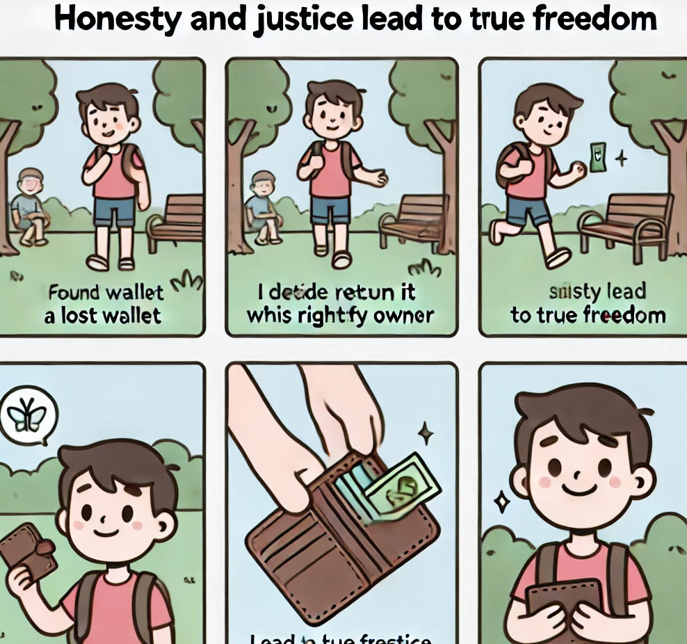 Honesty and justice lead to true freedom | StudyX