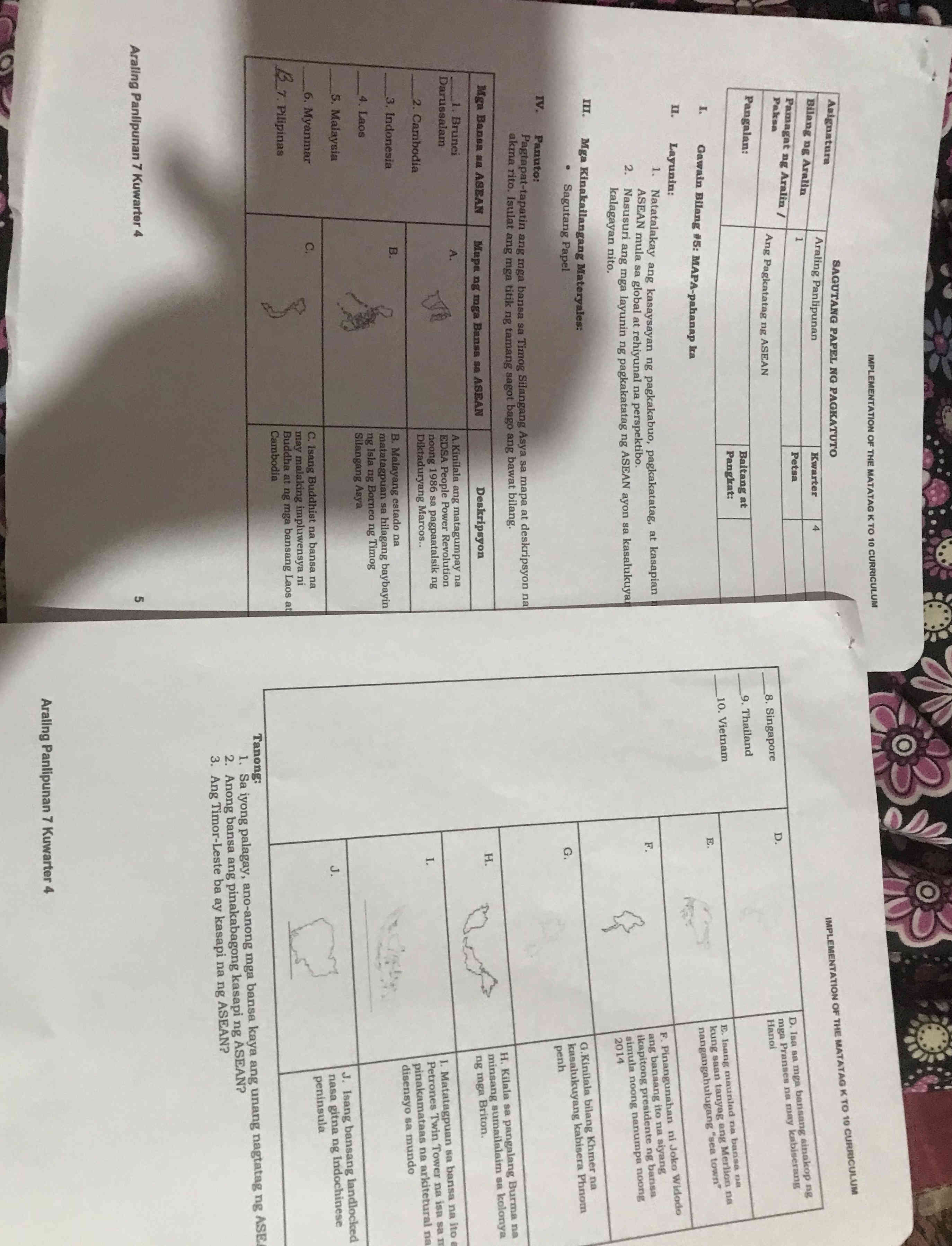 IMPLEMENTATION OF THE MATATAG K TO 10 | StudyX