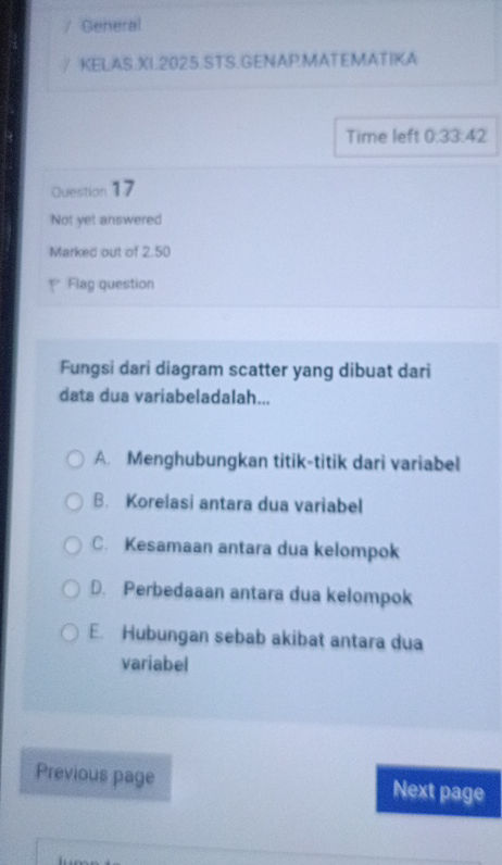 Fungsi dari diagram scatter yang dibuat dari | StudyX