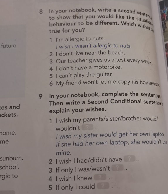 8 In your notebook, write a second sentence | StudyX