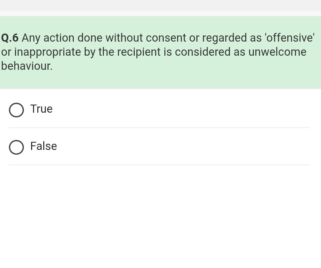 Q6 Any action done without consent or | StudyX