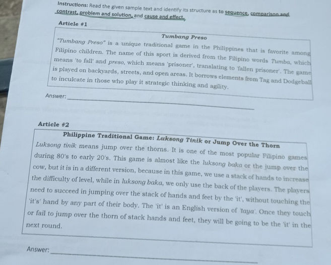 Instructions Read the given sample text and | StudyX