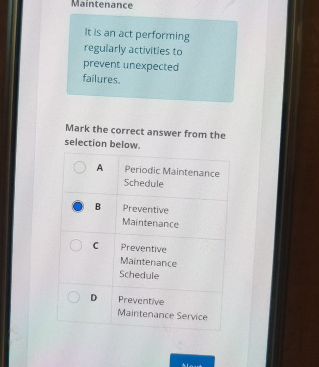 Maintenance It is an act performing | StudyX